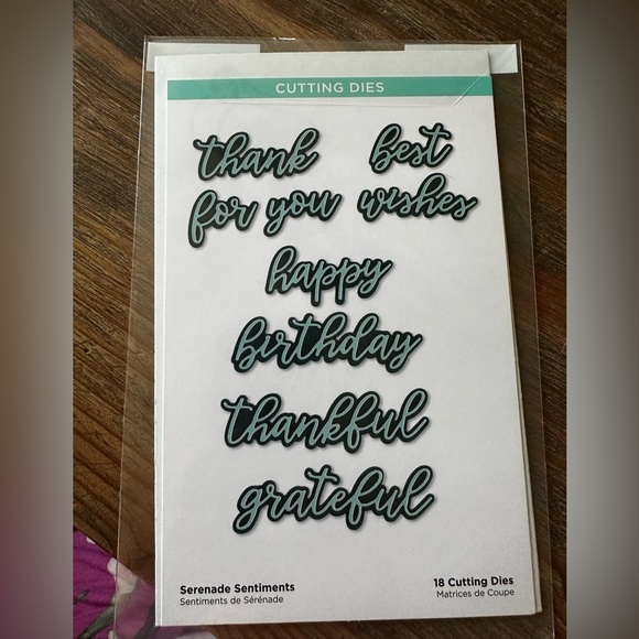 Office | Spellbinders Serenade Sentiments Stamps And Cutting Dies Set ...